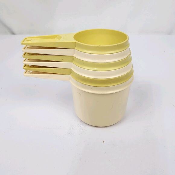 Tupperware | Kitchen | Tupperware Multicolor Mixed Beige Gold Measuring ...